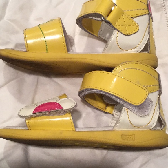 Umi | Shoes | Umi Leather Upper And Lined Yellow Sandal Good Con | Poshmark